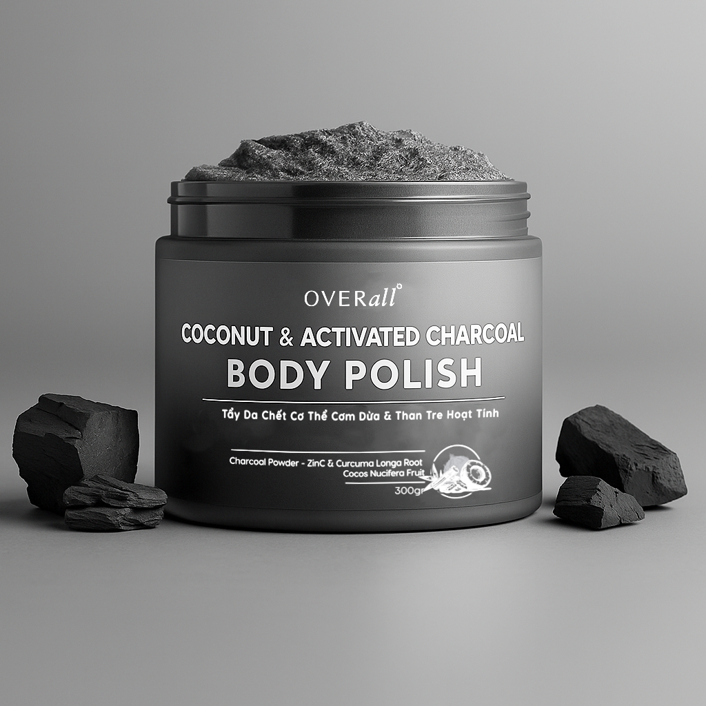 Tẩy Da Chết Cơ Thể Cơm Dừa Than Tre Hoạt Tính - OVERall